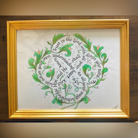 Art | Original Fine Art Classic Hand Calligraphy Scripture Proverbs 356 ...